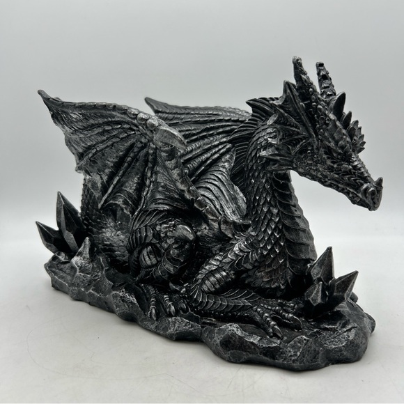 DWK Corporation | Accents | Blackish Gray Figurine Dragon Mythical ...